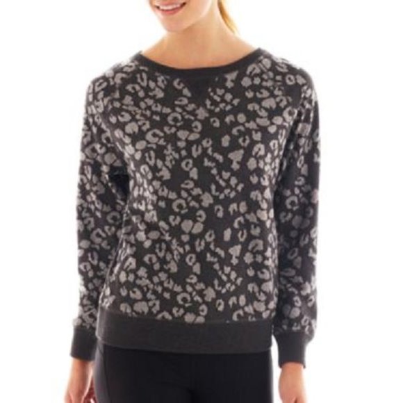 Xersion | Sweaters | Xersion Animal Print Sweatshirt Medium | Poshmark